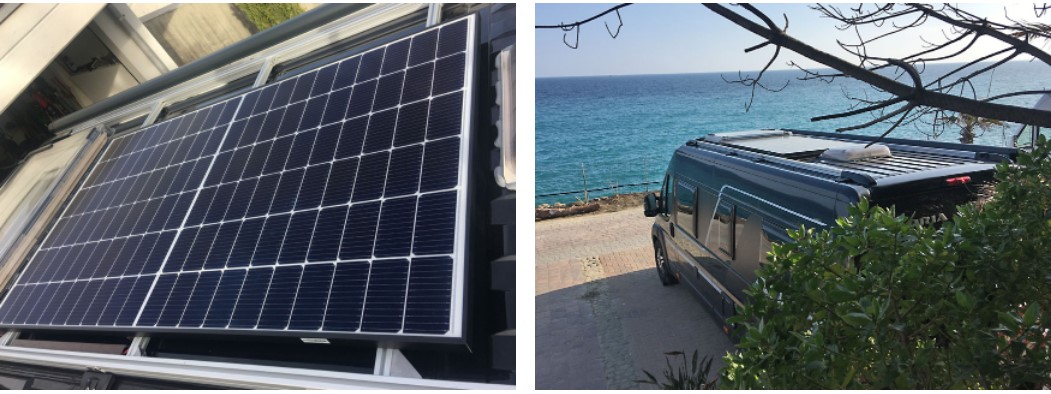 Install a solar system on the luggage rack of camper | TechAger