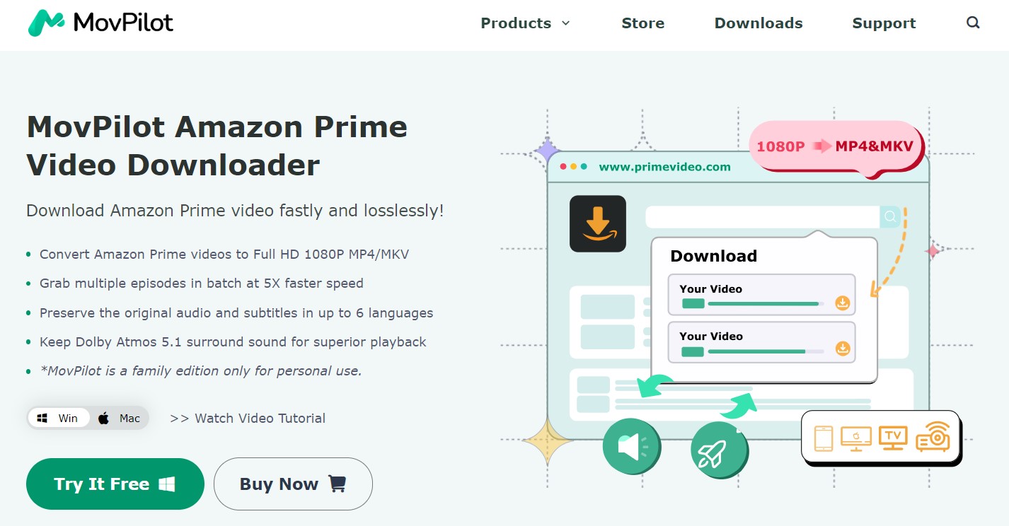 【2024】MovPilot Amazon Prime Video Downloader: Best & Free